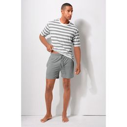 H.I.S. H.I.S Herren Pyjama 1 St&uuml;ck, 2 tlg. Schlafanzug aus Baumwoll-Mix grau 52/54 (L)