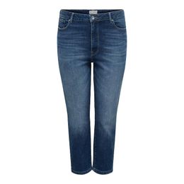 Only Carmakoma Damen Only CARMAKOMA Straight-Jeans &raquo;CAREMILY STRETCH HW ST ANK DNM TAI440&laquo; Baumwollmischung, High Waist 46, L&auml;nge 32
