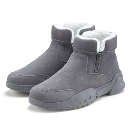 Vivance Damen Stiefelette aus Veloursleder und mit Warmfutter, Winterstiefel, Stiefel, Boots grau 41