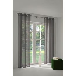 WIRTH Vorhang &raquo;LORCA&laquo; &Ouml;sen 1 Stk. tlg. braun Obermaterial: 66% Polyester, 34% Baumwolle 180cm, &Ouml;sen, 132cm