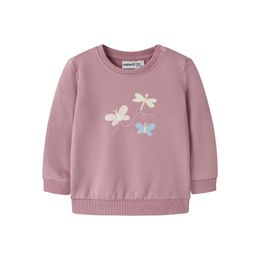 name it Damen Sweatshirt &raquo;NBFVRILLIE LS SWEAT BOX BRU&laquo;, Baumwollmischung, regular fit rosa 80