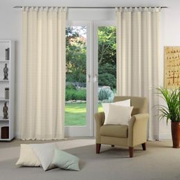 WIRTH Vorhang &raquo;Berwick&laquo; Schlaufen 1 Stk. tlg. gold Jacquard, Baumwolle, Polyester 145cm, Schlaufen, 132cm