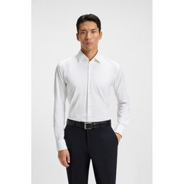 BOSS Herren BOSS Businesshemd &raquo;HANK&laquo; Slim-Fit, aus funktionalem Stretch-Twill, Kentkragen 45, N-Gr