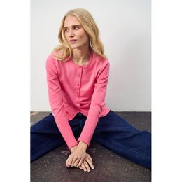 Saint Tropez Damen Strickjacke &raquo;A8661, MilaSZ R-Neck Cardigan&laquo; Viskosemischung, Classic fit pink XS