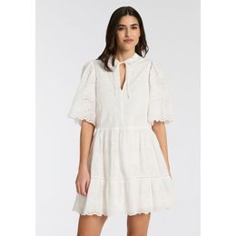 BOSS Orange Damen BOSS Orange Sommerkleid &raquo;Denvita Premium Damenmode&laquo; mit Lochstickerei, Mini-L&auml;nge 38, N-Gr
