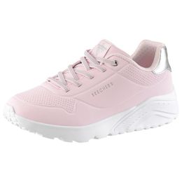 Skechers M&auml;dchen Sneaker &raquo;UNO LITE&laquo; , Schn&uuml;r,-Plateausneaker mit Metallic, Gr&ouml;&szlig;enschablone zum Download silber 30