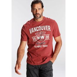 MAN'S WORLD Man's World Herren T-Shirt Kurzarm, bedruckt, Rundhalsausschnitt, aus Baumwolle rot XL (56/58)