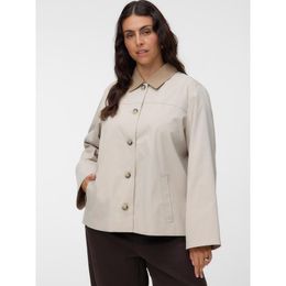 Vero Moda Curve Damen Kurzjacke &raquo;VMCCHELSEAPOPPY SHORT JACKET CUR&laquo; Kunstfaser beige 46