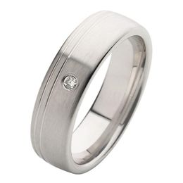 Firetti Unisex Trauring &raquo;Schmuck Geschenk Hochzeit Ehering Trauring "LIEBE"&laquo; Made in Germany, wahlweise mit oder ohne Brillant silber 18, 0,03 SI = 