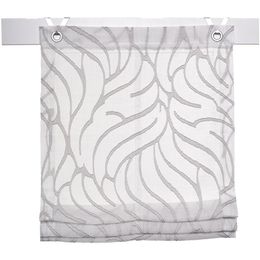 Kutti Raffrollo &raquo;Skyline&laquo; mit Hakenaufh&auml;ngung ohne Bohren freih&auml;ngend halbtransparent, Polyester grau Obermaterial: 100% Polyester 130cm, Hakenaufh&auml;ngung, 