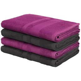 OTTO home Duscht&uuml;cher &raquo;Vanessa, 4 Duscht&uuml;cher, 70x140cm, in Standard- und Premium-Qualit&auml;t&laquo; Handt&uuml;cher mit Bord&uuml;re, 100% Baumwolle, einfarbig, weich 