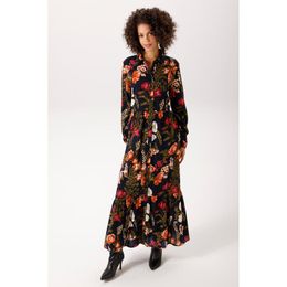 Aniston Casual Damen Aniston CASUAL Maxikleid mit farbenfrohen Blumendruck - jedes Teil ein Unikat - NEUE KOLLEKTION bunt 38, N-Gr