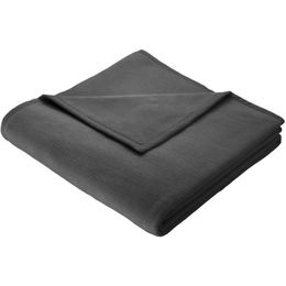 Biederlack Wohndecke &raquo;Unicolour&laquo; in vielen Farben, Kuscheldecke grau Baumwolle, Polyacryl, Polyester B/L: 150cm x 200cm