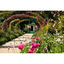 papermoon Fototapete &raquo;Monets Garten&laquo; bunt Vlies B/L: 3m x 2,23m, Bahnen: 6 Stk.