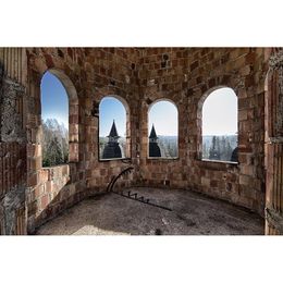 papermoon Fototapete &raquo;Verlassenes Schloss&laquo; bunt Vlies B/L: 3m x 2,23m, Bahnen: 6 Stk.