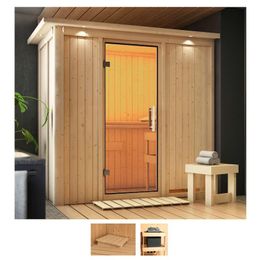 Karibu Sauna &raquo;Vada&laquo; Set, ohne Ofen beige ohne Ofen, (ohne Ofen)