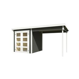 Nordic Holz Gartenhaus-Anbaudach &raquo;ZAMBEZI ANBAU&laquo; Flachdach beige Massivholz Einheitsgr&ouml;&szlig;e
