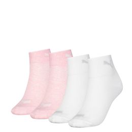 Puma Damen Puma Kurzsocken &raquo;Puma WOMEN QUARTER 4P&laquo; mit atmungsaktivem Materialmix pink 39-42