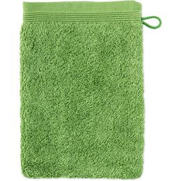 M&ouml;ve Waschhandschuh &raquo;Superwuschel 100% Premium Cotton Baumwolle&laquo; mit Biesenbord&uuml;re und praktischem Kordelaufh&auml;nger, einfarbig, weich bunt Walkfrottier, 