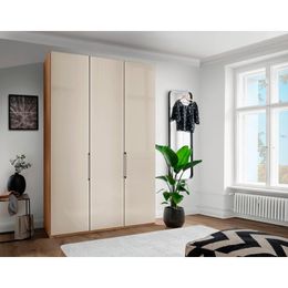Wiemann Faltt&uuml;renschrank &raquo;Monaco&laquo; mit Glasfront sowie hochwertigen Beschl&auml;gen braun Floatglas, Holzwerkstoff B/H/T: 148,4cm x 236cm x 58cm, T&uuml;ren: 3 