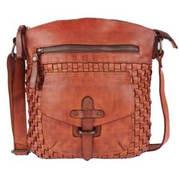 Harbour 2nd Damen Harbour 2nd Umh&auml;ngetasche &raquo;Aurora&laquo; Unisex Schultertasche mit Vordertaschenfach braun B/H/T: 26cm x 32cm x 2cm
