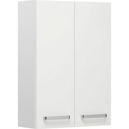 H&auml;ngeschrank &raquo;Quickset Wand-Badschrank 50 cm breit mit 2 T&uuml;ren und 2 Einlegeb&ouml;den&laquo; Badezimmer-H&auml;ngeschrank inkl. T&uuml;rd&auml;mpfer, Griffe in Chrom Glanz 