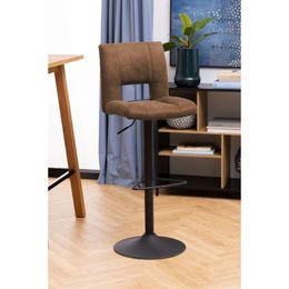 ACTONA GROUP Barhocker &raquo;Sylvia Barstuhl, H&ouml;henverstellbar,&laquo; Trompetenfu&szlig;, Gasfeder, drehbar, vertikale N&auml;hte, 2er-Satz braun 100% Polyester B/H/T: 