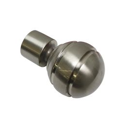 Gardinia Gardinenstangen-Endst&uuml;ck &raquo;Kugel&laquo; Serie Einzelprogramm Chicago &Oslash; 20 mm silber 2 Stk.
