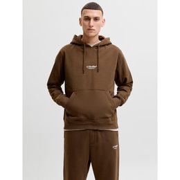 Jack & Jones Jack & Jones Herren Kapuzensweatshirt &raquo;JJESOHO SWEAT HOOD NOOS&laquo;, Baumwollmischung, relaxed fit braun XS
