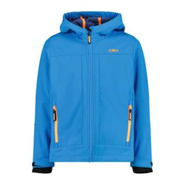 CMP Jungen CMP Softshelljacke &raquo;KID SOFTSHELL JACKET FIX HOOD&laquo; mit Kapuze wasserabweisend, windabweisend, mit Rei&szlig;verschlusstaschen blau 116