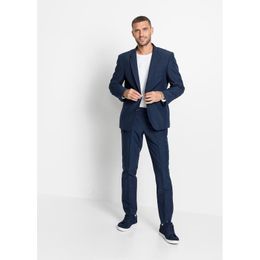 bonprix Herren bonprix Anzug Set, 2 Stk. tlg. slim fit zweiteiliges Set mit Sakko und Hose, aus Polyester, Casual Stil blau 64, N-Gr