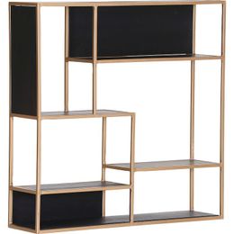 GUTMANN FACTORY Wandregal &raquo;Porto&laquo; schwarz B/H/T: 100cm x 25cm, offene F&auml;cher