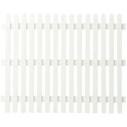 Plus Gartenzaun &raquo;Skagen&laquo; H&ouml;he: 80 und 120 cm, Gesamtl&auml;nge: 4,78 bis 23,62 m, zum Einbetonieren wei&szlig; Massivholz, Stahl H/L: 120cm x 22,05m, Pfosten: 15