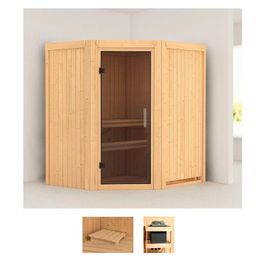 Karibu Sauna &raquo;Tomke&laquo; Set, ohne Ofen beige ohne Ofen, (ohne Ofen)
