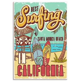 Artland Wandbild &raquo;Surfen in Kalifornien&laquo; 1 Stk. tlg. als Alubild, Leinwandbild, Poster, Wandaufkleber in verschied. Gr&ouml;&szlig;en bunt B/H/T: 50cm x 70cm, 