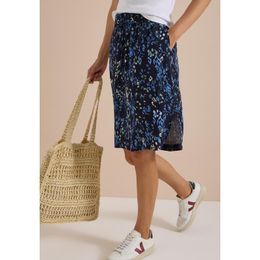 Cecil Damen Minirock Sommerrock mit grafischem Muster mit Elastikbund blau XS (36)