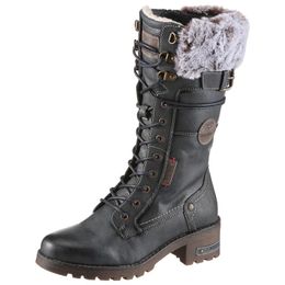 Mustang Shoes Damen Winterstiefel &raquo;Haukea&laquo; Snowboots, Winterstiefel mit TEX-Membrane blau 38, Normalschaft