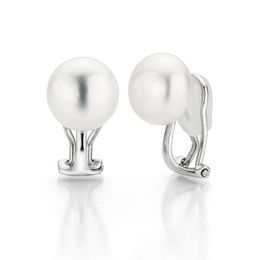 Firetti Damen Paar Ohrclips &raquo;Schmuck Geschenk Ohrschmuck ohne Ohrl&ouml;cher Perle&laquo; Made in Germany - mit S&uuml;&szlig;wasserzuchtperle bunt 10, Perlen Silber 925 (