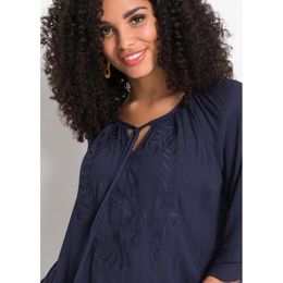 bonprix Damen bonprix Tunika 1 A-Linien-Passform, mit 3/4-&Auml;rmeln, gleichfarbige Stickerei 52