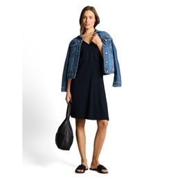 Tom Tailor Damen Tom Tailor Sommerkleid &raquo;Regular over knee&laquo; Ohne Taschen Sommerkleid mit V-Ausschnitt und Viskose schwarz 34, N-Gr