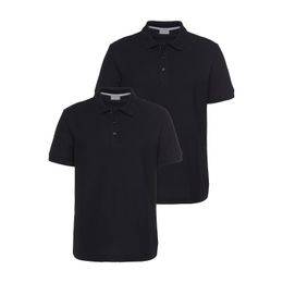 Eastwind Herren Poloshirt 2er-Pack, Kurzarm, f&uuml;r vielseitige Outfits, aus 100% Baumwolle schwarz 3XL (64/66)