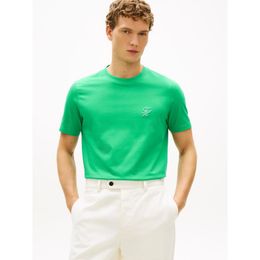 Tommy Hilfiger Herren T-Shirt &raquo;SCRIPT MONOGRAM SWIMSHOP&laquo; aus Jersey mit Logo-Stickerei gr&uuml;n XXL