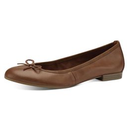 Tamaris Damen Ballerina Flats, Slipper, Businessschuh mit dekorativer Schleife braun 38 (5)