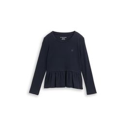 Tom Tailor M&auml;dchen Tom Tailor Langarmshirt mit Stickerei blau 104/110