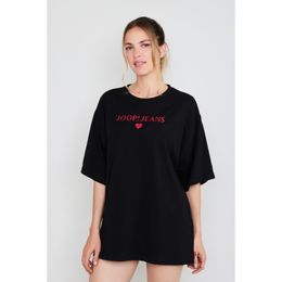 JOOP! Jeans Damen JOOP! Jeans T-Shirt &raquo;After Dark (JOOP! Jeans)&laquo; mit Logo-Schriftzug vorn, Kurzarm, Rundhalsausschnitt schwarz S