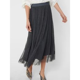 Only Damen Only Maxirock &raquo;ONLLAVINA SKIRT JRS&laquo; Polyester grau L (40)