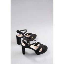 Aniston Shoes Damen Aniston SHOES High-Heel-Sandalette Sommerschuh, Abendsandale, Plateau schwarz 37