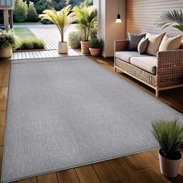 OTTO home Teppich &raquo;Anna, auch als L&auml;ufer erh&auml;ltlich&laquo; rechteckig 3 mm H&ouml;he In- und Outdoor geeignet, Sisal-Optik, Wetterfest & UV-best&auml;ndig grau 