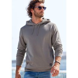 John Devin Herren Hoodie, Langarm, Sweatshirt mit Rundhals und Kapuze, Baumwollmischung grau M (48/50)