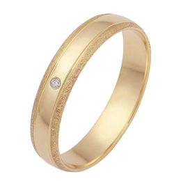 Firetti Unisex Trauring &raquo;Schmuck Geschenk Gold 375 Hochzeit Ehering Trauring "LIEBE"&laquo; Made in Germany, wahlweise mit oder ohne Brillant gold 19, 0,01 